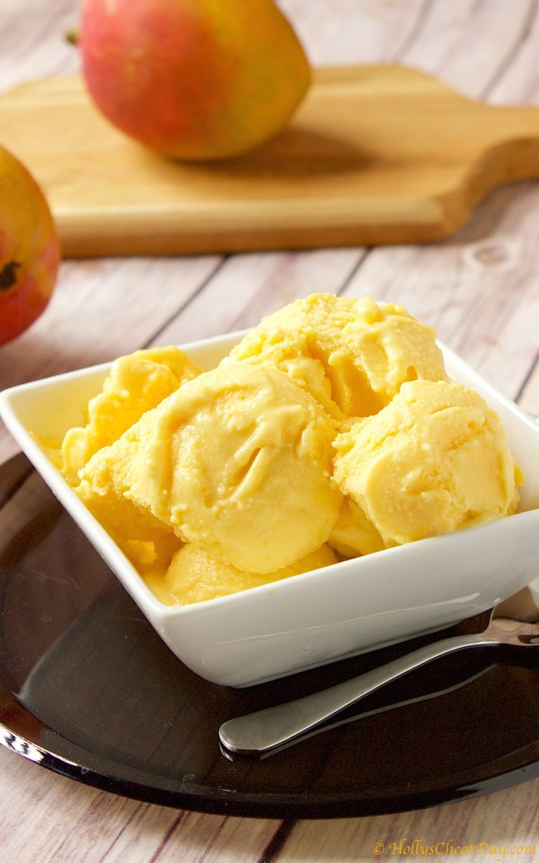 Easy Mango Ice Cream - HOLLY'S CHEAT DAY